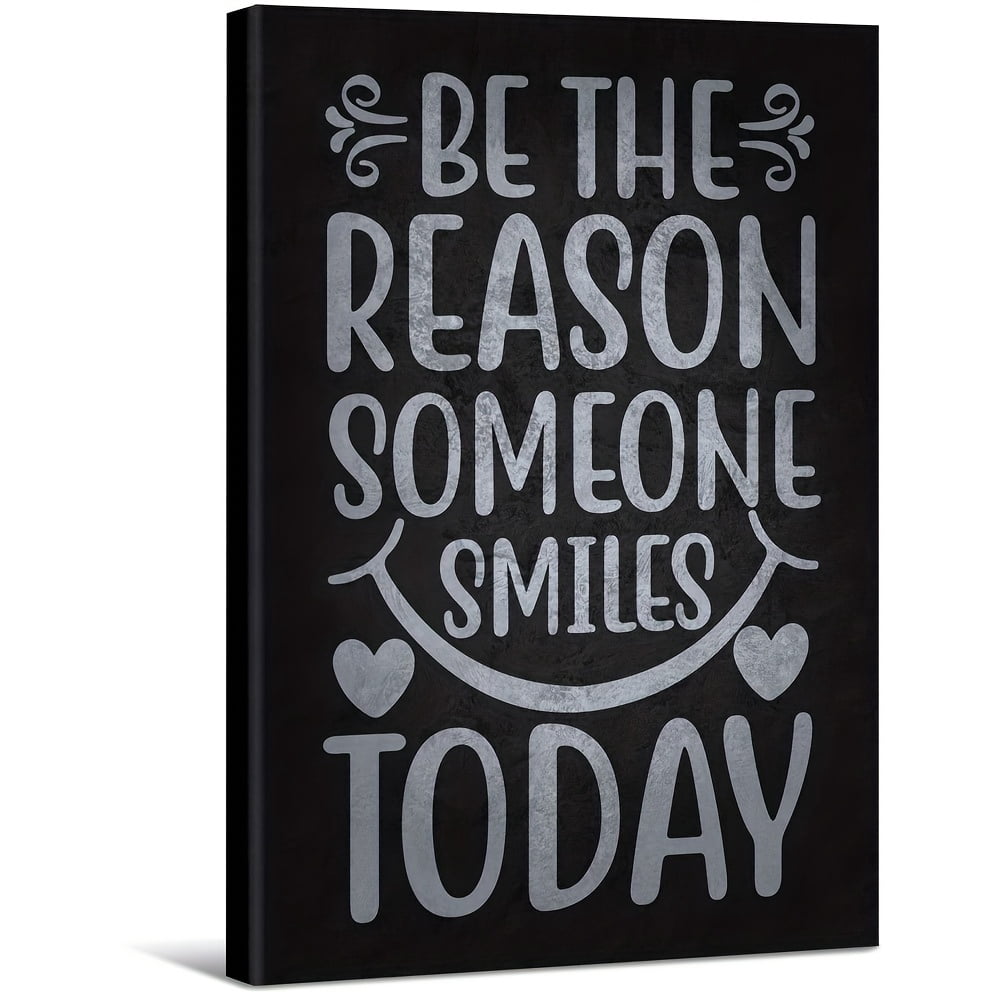 Be Reason Someone Smiles Today Large Wooden Framed Wall Art Home Decor ...