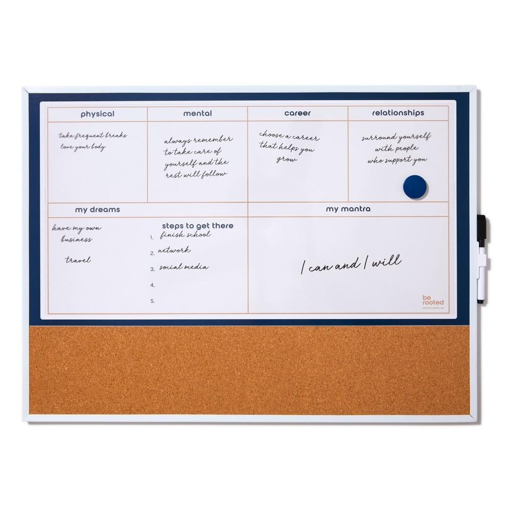 Be Rooted 17"x23" Intention Setting Vision Combination Board - Walmart.com