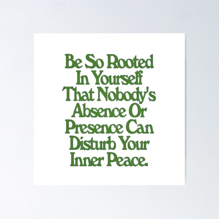 Be Rooted In Yourself Poster- Unframed Poster | Wall Art | Perfect For ...