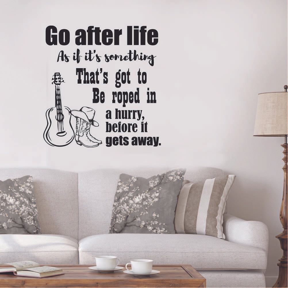 Be Roped in a Hurry Cowboy Cowgirl Quote Country Life Quotes Wall ...