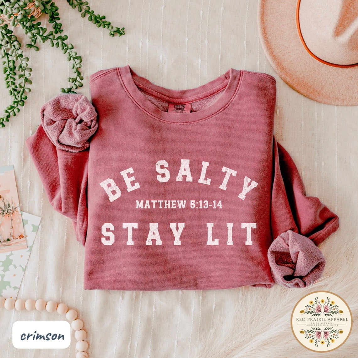 Be Salty Stay Lit Sweatshirt Christian Lightweight Sweatshirt ...