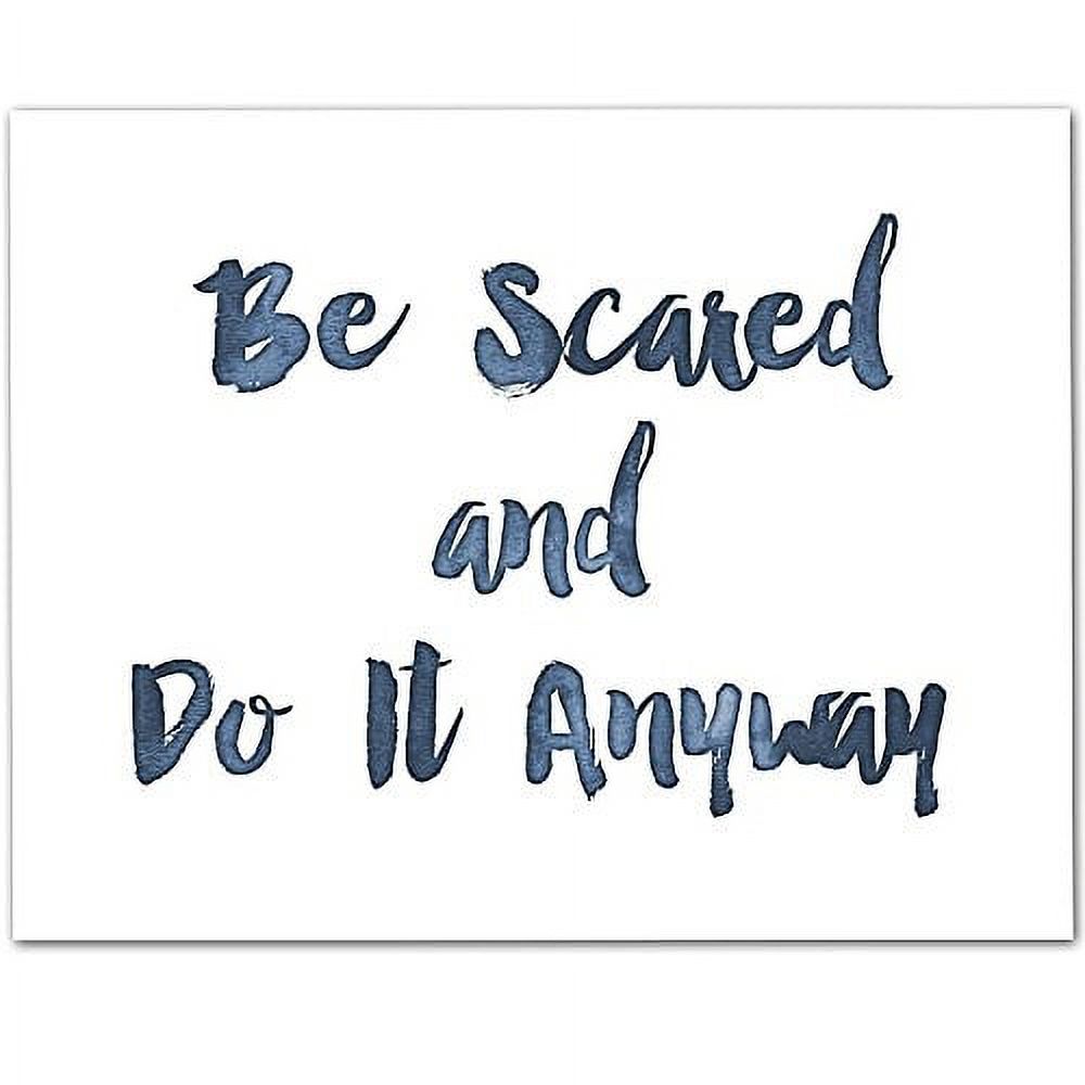 Be Scared and Do It Anyway - 11x14 Unframed Typography Art Print ...