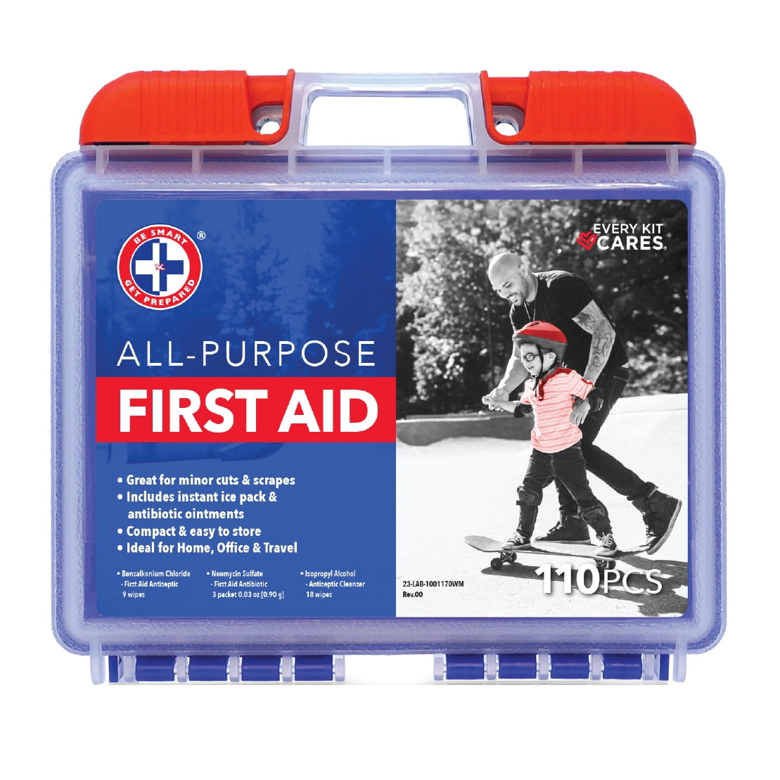 Be Smart Get Prepared 110 Piece First Aid Kit - Walmart.com