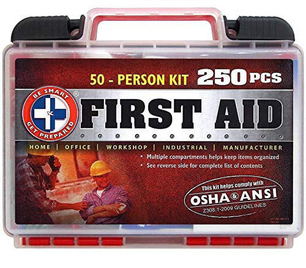Be Smart Get Prepared 250Piece First Aid Kit - Walmart Business Supplies