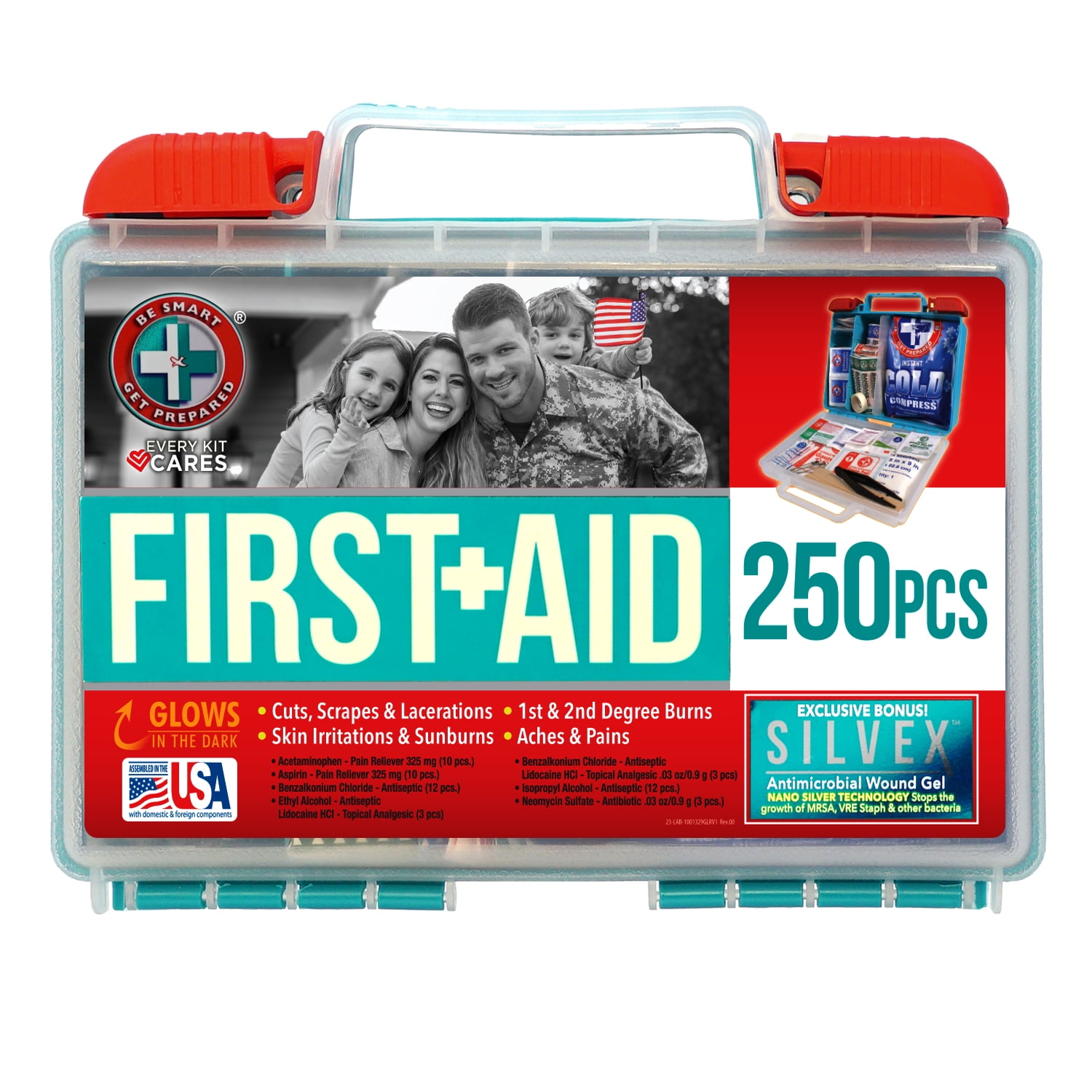 Be Smart Get Prepared First Aid Kit, 250 pc - Walmart.com