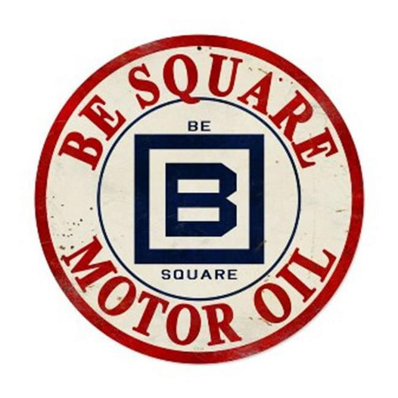 Be Square Gasoline Automotive Round Metal Sign - Walmart.com