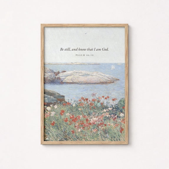 Be Still And Know Coastal Print, Unframed Paper Poster 16x20in ...