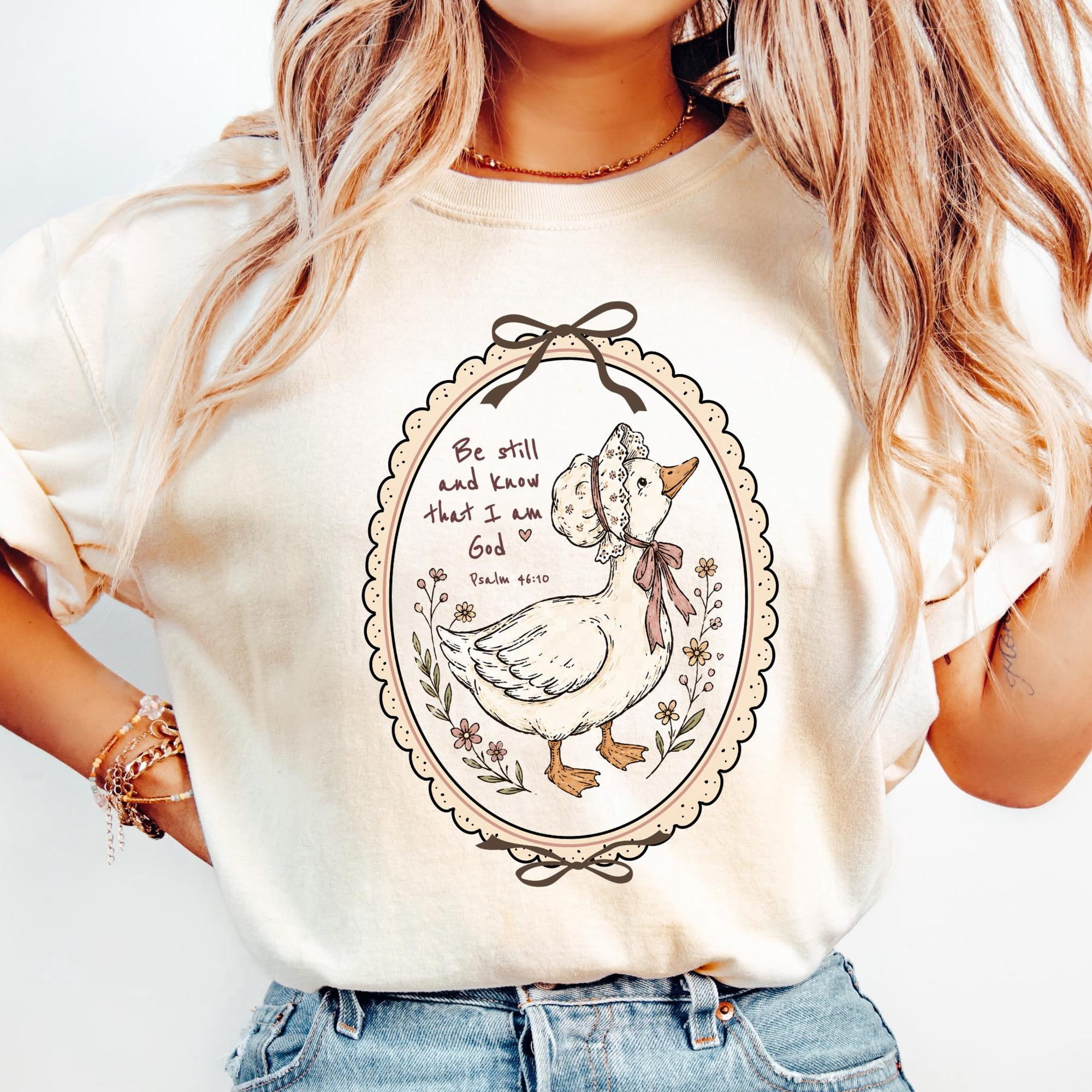 Be Still And Know Goose Shirt Psalm 46 10 Bible TShirt Christianity ...