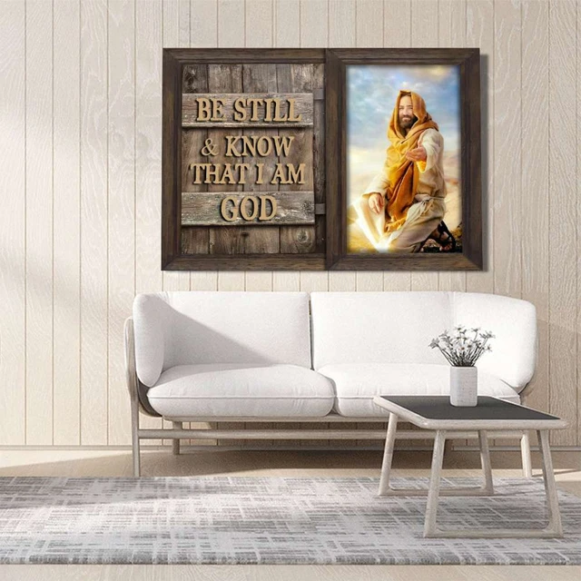 Be Still And Know That I Am God Smiley Jesus Smile NO FRAMED POSTER ...