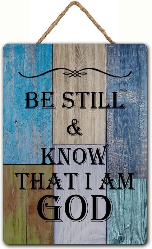Be Still And Know That I'M God Hanging Wall Art Wooden Signs,6X12 Inch ...