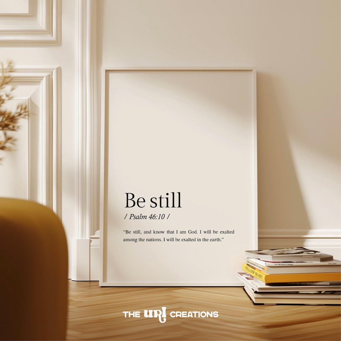 Be Still Definition Modern Christian Psalm 46 Bible Verse, Unframed ...