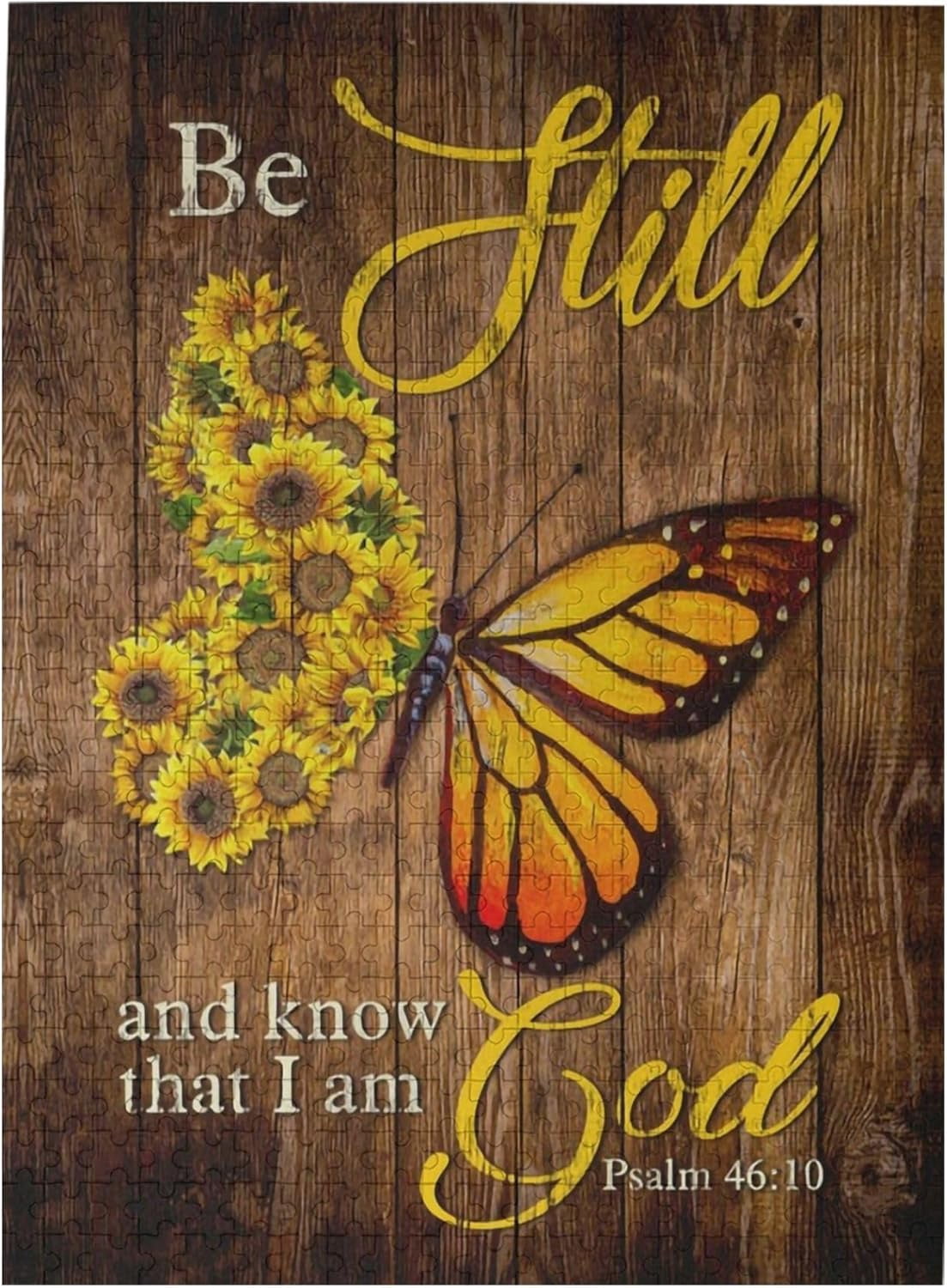 Be Still and Know That I Am God Puzzle, Butterfly Puzzle, Sunflower ...