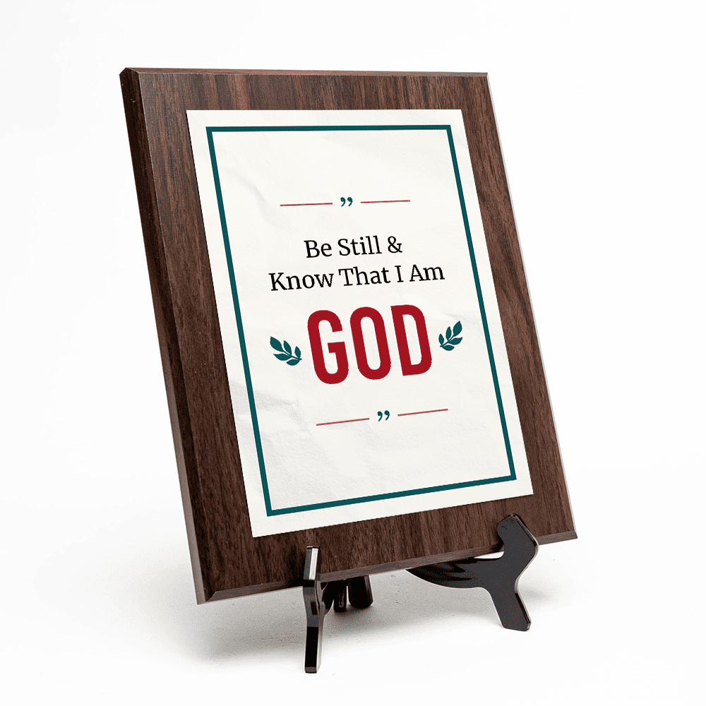 Be Still & Know That I Am God, Wooden Frame 8x10 Decorative Wall Plaque ...
