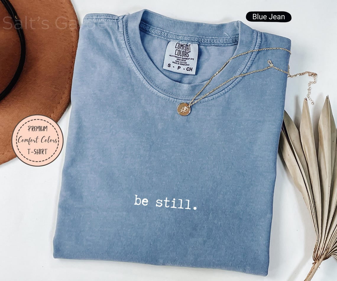 Be Still Minimalist Trendy Apparel Religious Women Faith Christian T ...