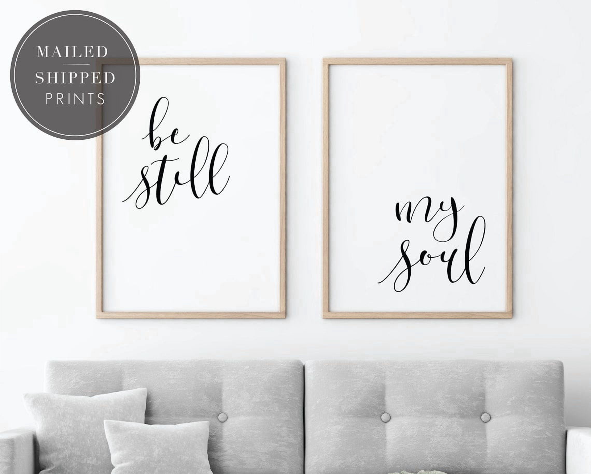 Be Still My Soul Christian Wall Art Set 2 Unframed Paper Print 20x30 ...