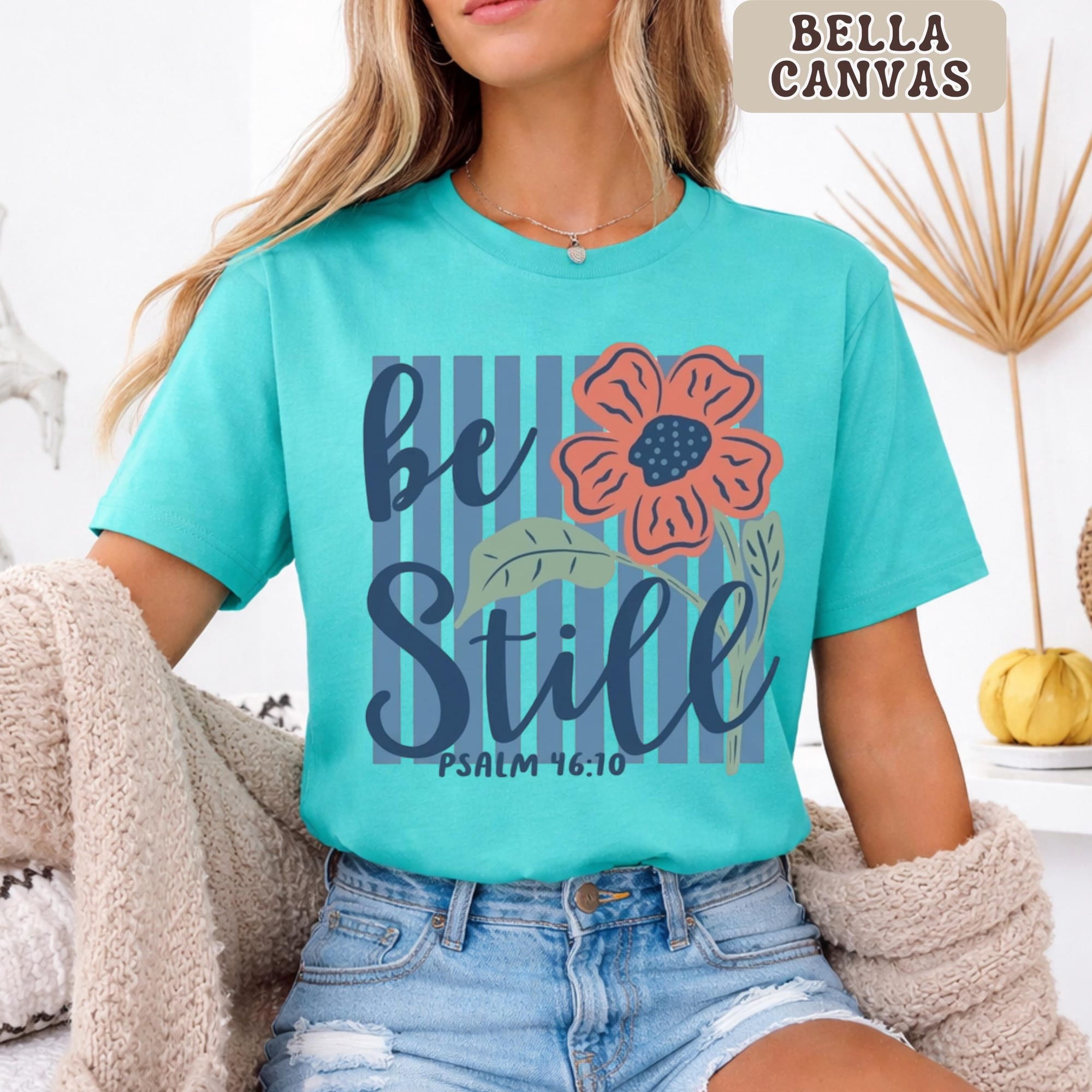 Be Still Shirt Psalm 46 10 Shirt Christian Floral Tee Faith Shirt Women ...