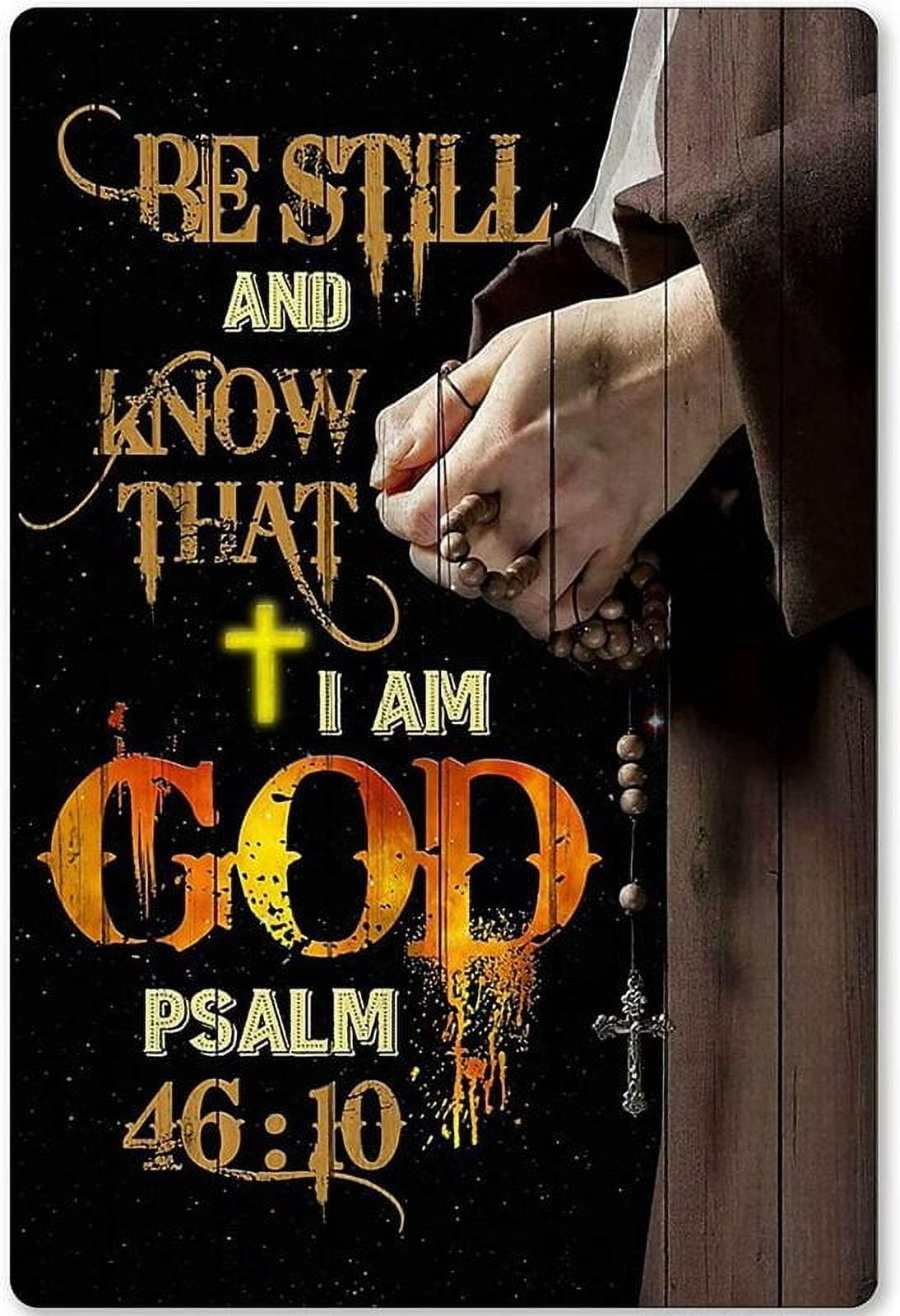 Be Still and Know That I Am God Retro Metal Sign Wall Decor Kitchen ...