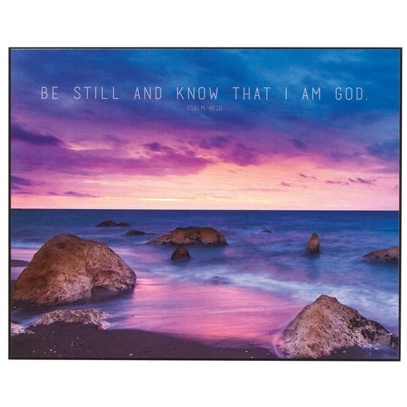 Be Still and Know Violet Purple Beach Sunset 8 x 10 MDF Decorative Wall ...