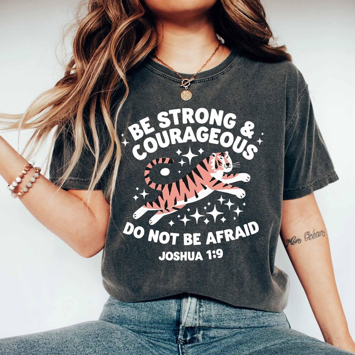 Be Strong And Courageous Shirt, Christian T-Shirt, Motivational ...