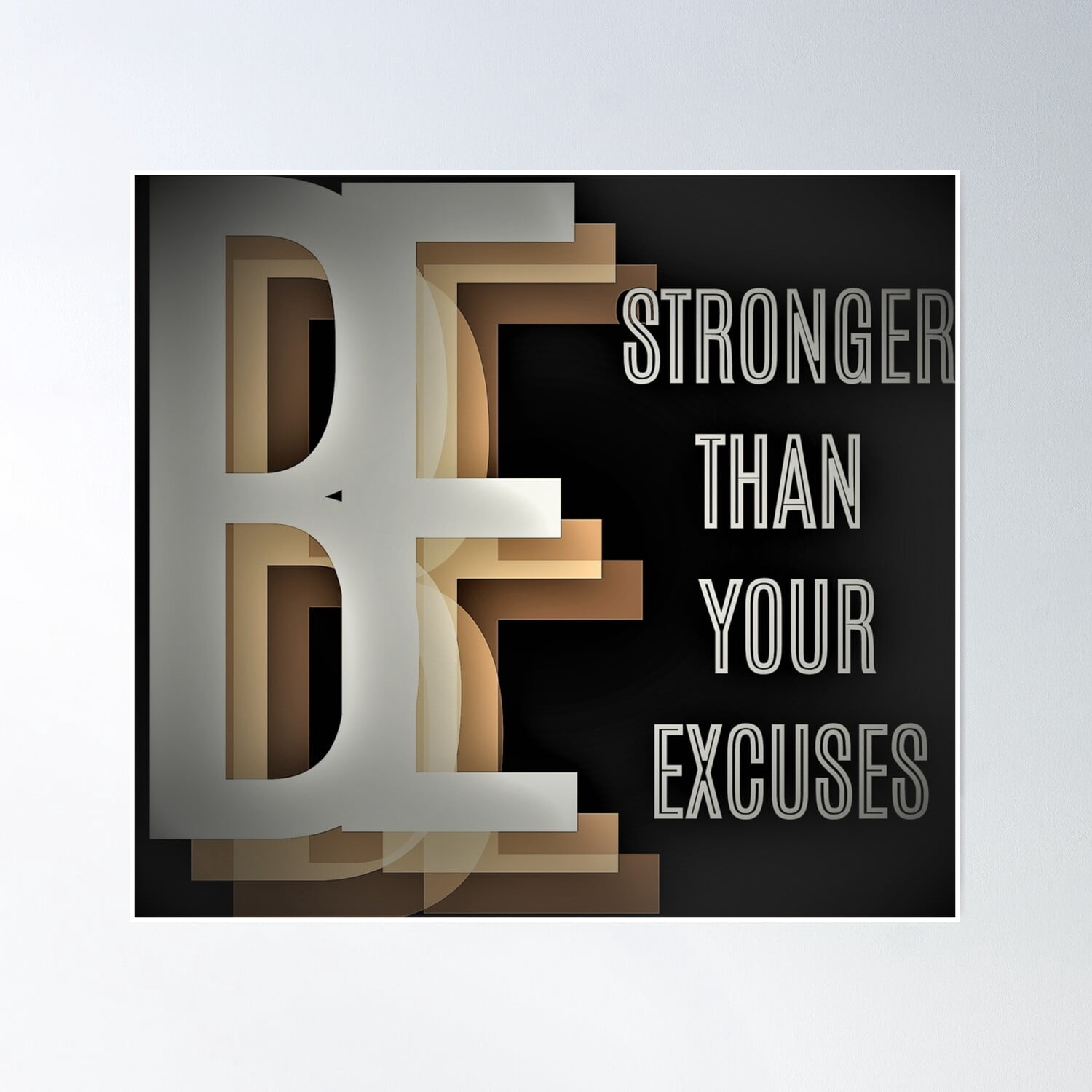 Be Strong Psychology Poster Wall Art, Modern Wall Decor, 8x12 UNFRAMED ...
