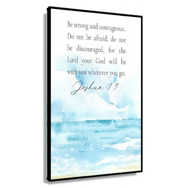 Be Strong and Courageous Printable Art. Joshua 1 9. Christian Wall Art ...