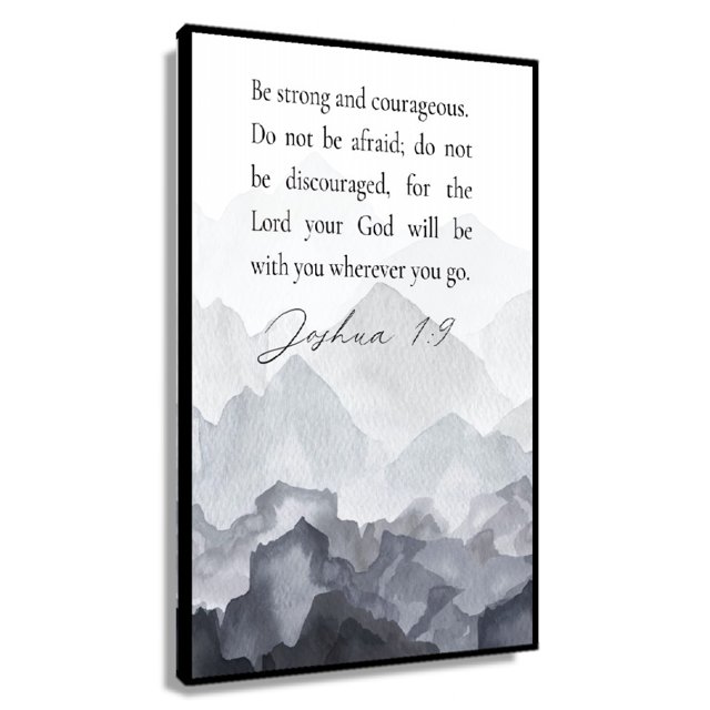 Be Strong and Courageous Printable Art. Joshua 1 9. Christian Wall Art. Bible Wall Art. Bible ...