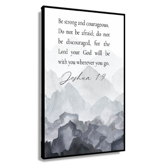Be Strong And Courageous Printable Art Joshua 1 9 Christian Wall Art