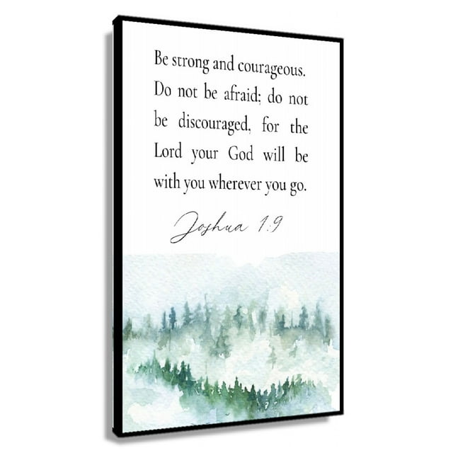 Be Strong And Courageous Printable Art Joshua 1 9 Christian Wall Art