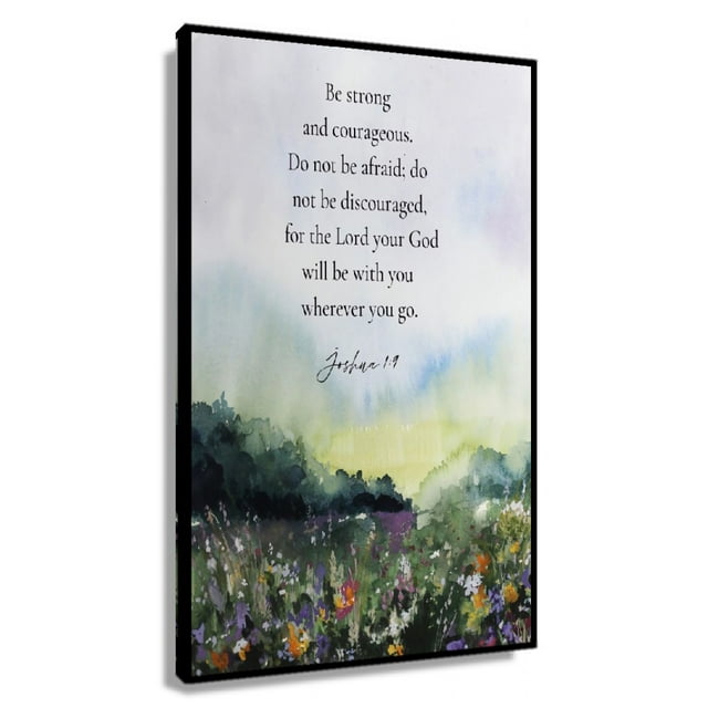 Be Strong And Courageous Printable Art Joshua 1 9 Christian Wall Art