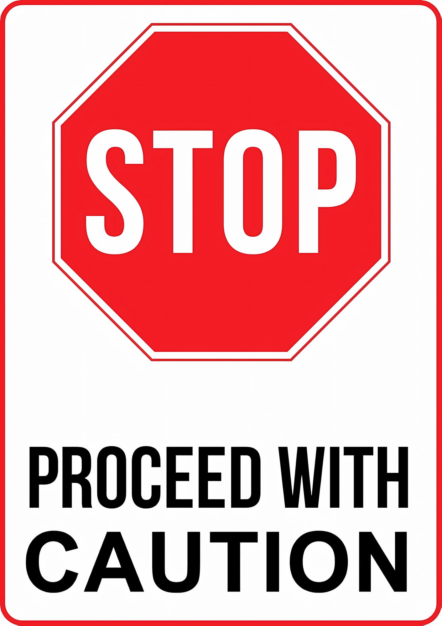 Be Sure To Proceed With Caution 8"x12" Portrait Security Metal Sign ...