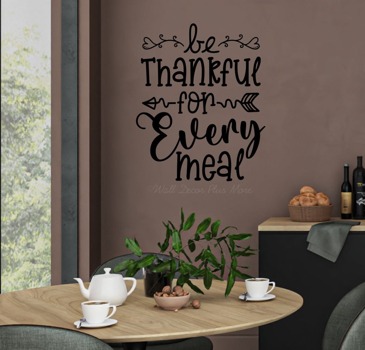 Be Thankful For Every Meal Quotes Wall Decor for Kitchen Wall Decor ...