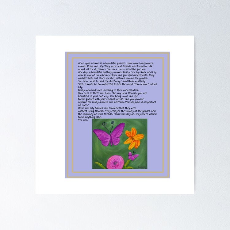 Be The Flower You Are! Poster- Unframed Poster | Wall Art | Perfect For ...