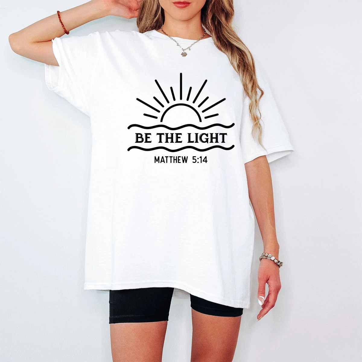 Be The Light Matthew 5:14 Faith Religion Womens T-Shirt, All Sizes S ...