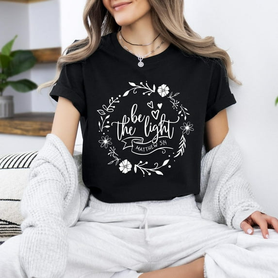 Be The Light Matthew 5:14 Shirt, Christian Shirts, Religion Shirt ...