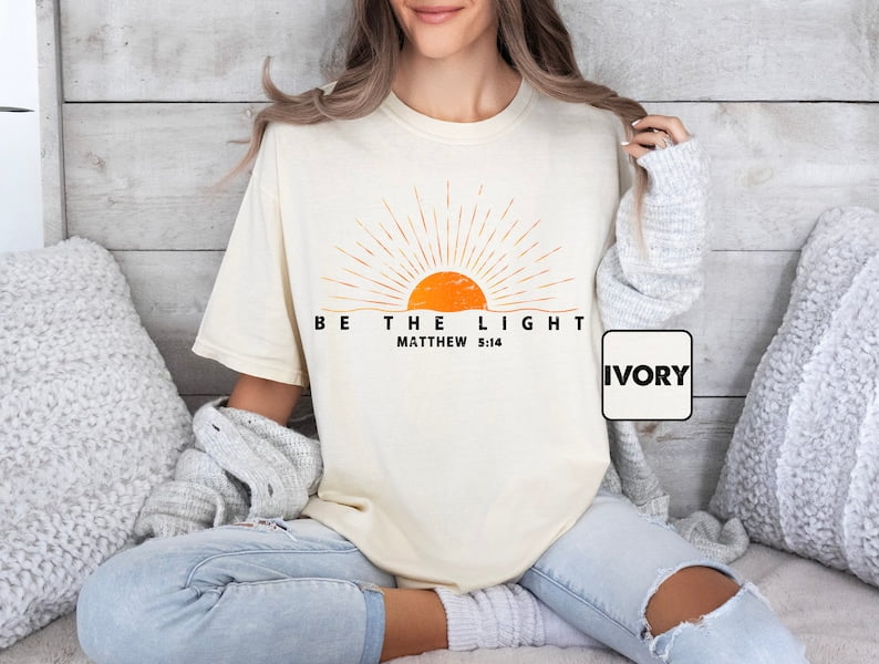 Be The Light Matthew 5,14 Shirt, Inspirational T-shirt, Christian ...