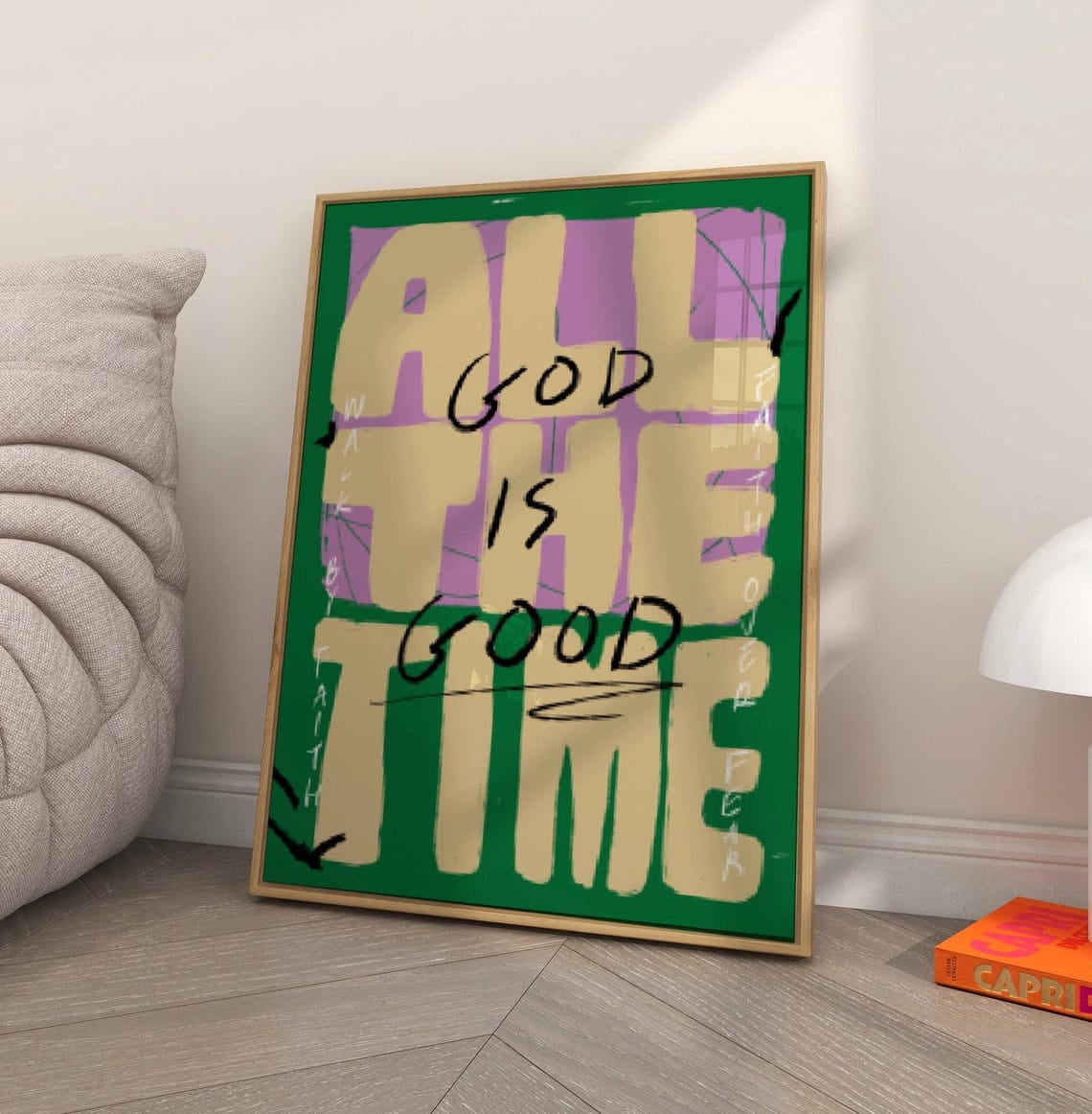 Be The Light Matthew 5:16 Retro Lamp Poster Wall Artwork Unframed Paper ...