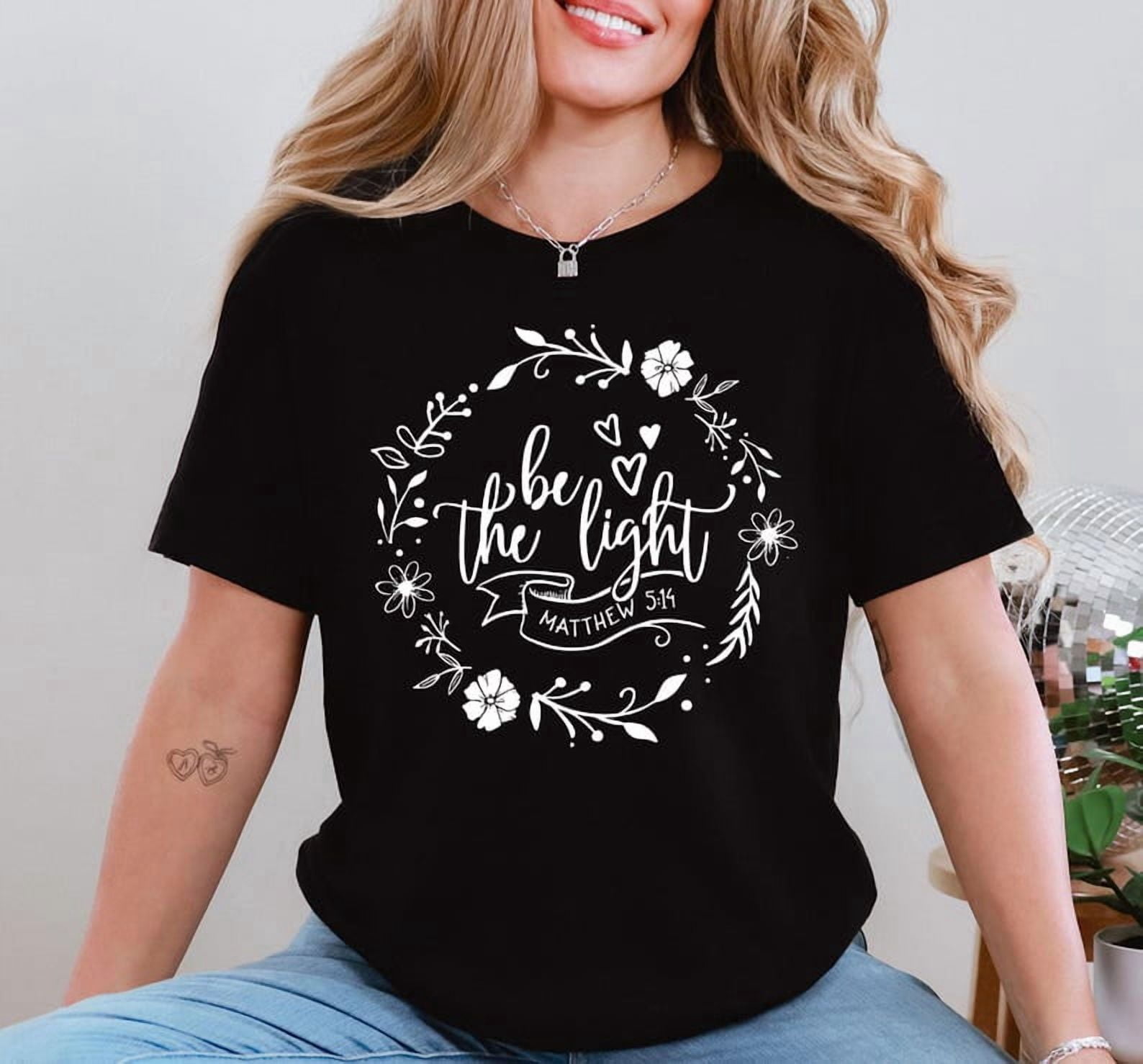 Be The Light Shirt, Matthew 5:14 Shirt, Christian Shirt, Bible Verse ...