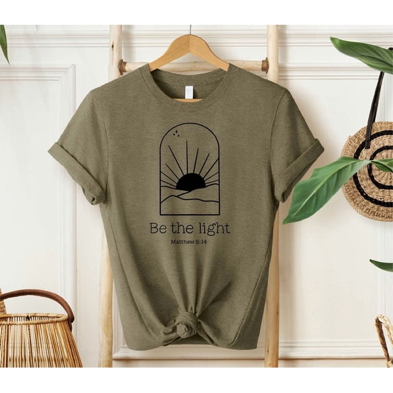 Be The Light Shirt, Matthew 5:14 T-Shirt, Christian Shirt ...