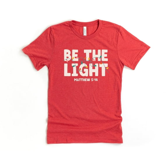 Be The Light Shirt, Religious Christmas Shirt, Christian Holiday Tee ...