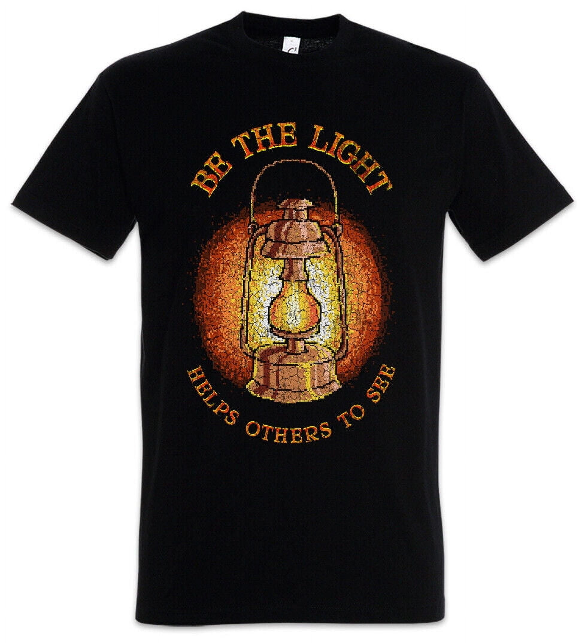 Be The Light T-Shirt Pixel Geek Nerd Gaming Gamer Games Fun Retro Öllampe - Walmart.com