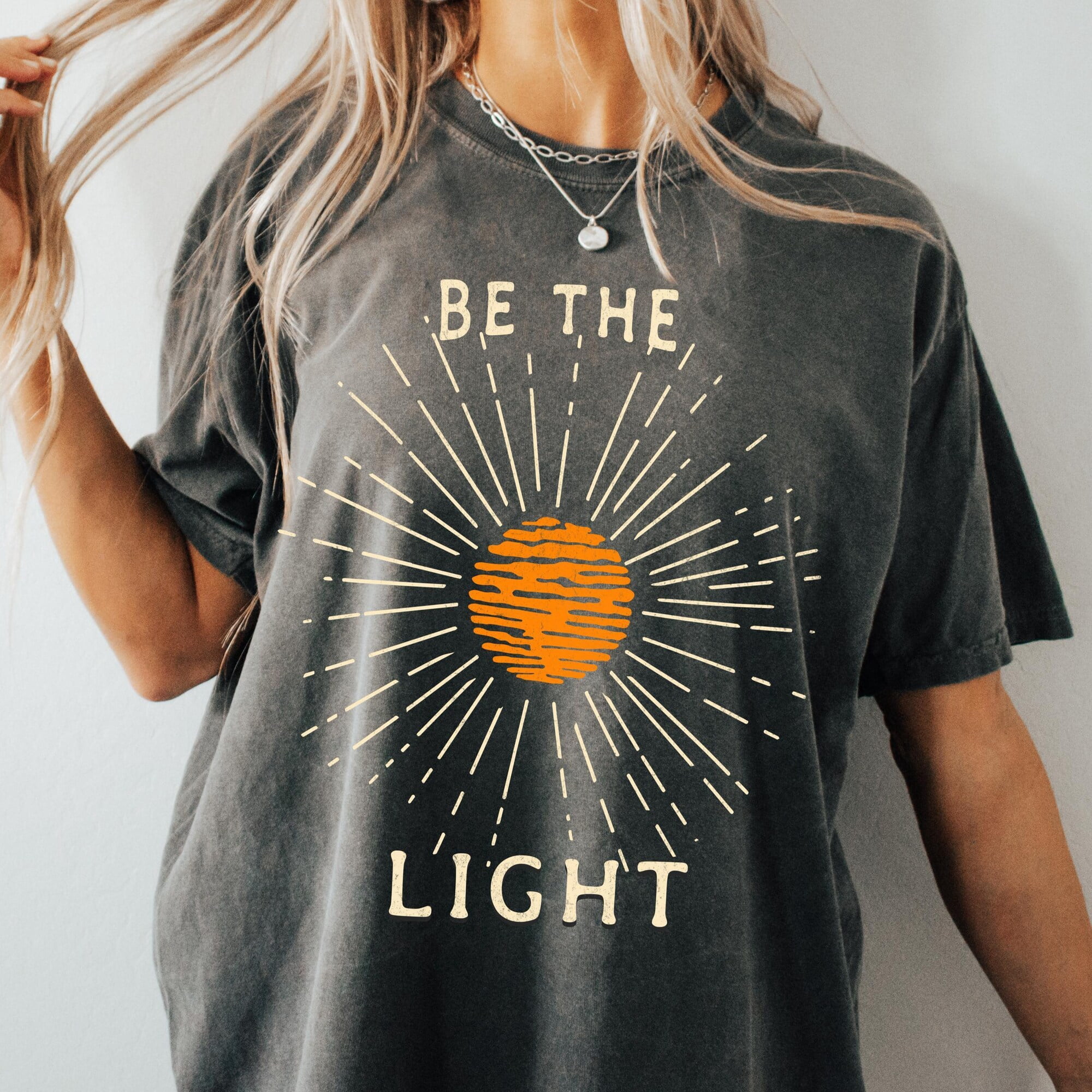 Be The Light TShirt Christian Graphic Tee - Walmart.com