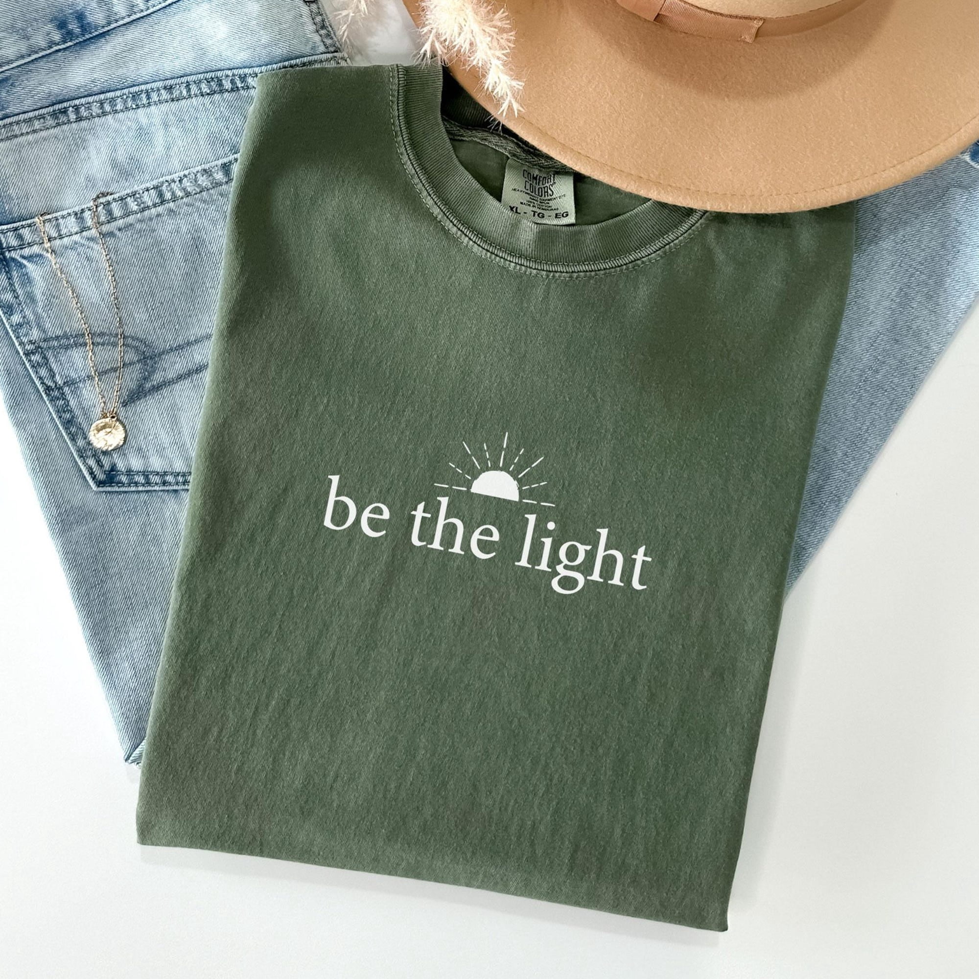 Be The Light TShirt Christian Tee Matthew 5 14 Bible Verse Shirt Jesus ...