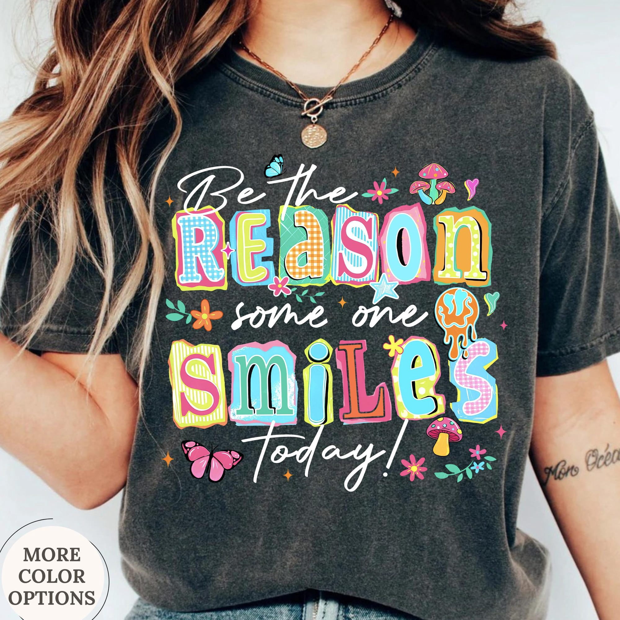 Be The Reason Someone Smiles Today Shirt Mental Health Tshirt Positive ...