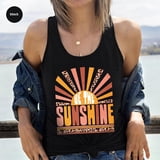 Be The Sunshine Woman Tank Summer Shirt For Women Retro Sun Tank ...