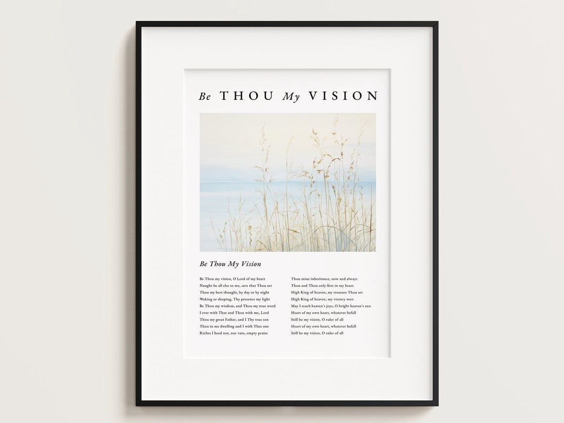 Be Thou My Vision Hymn Christian Wall Art, Unframed Canvas 16x20in ...