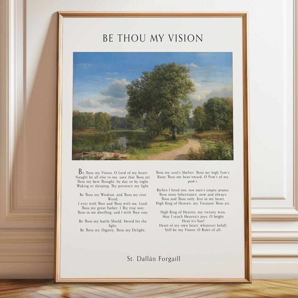 Be Thou My Vision Music Sheet Wall Poster - Nature Landscape And ...
