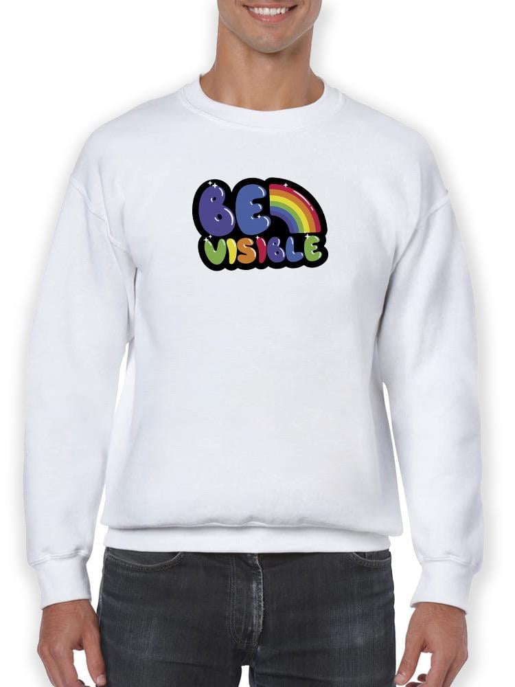 Be Visible Bubblegum Banner Sweatshirt Men -Smartprints Designs, Male Large - Walmart.com