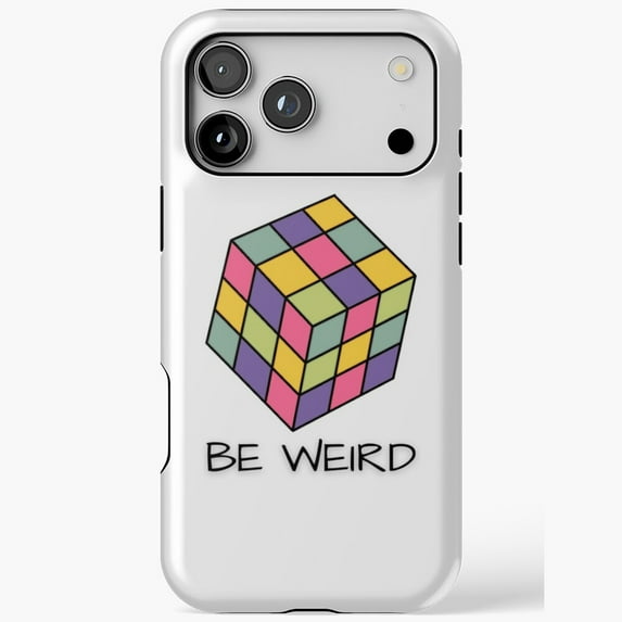 Be Weird Funny Cube Cartoon Artwork Protective and Compatible iPhone 11 ...