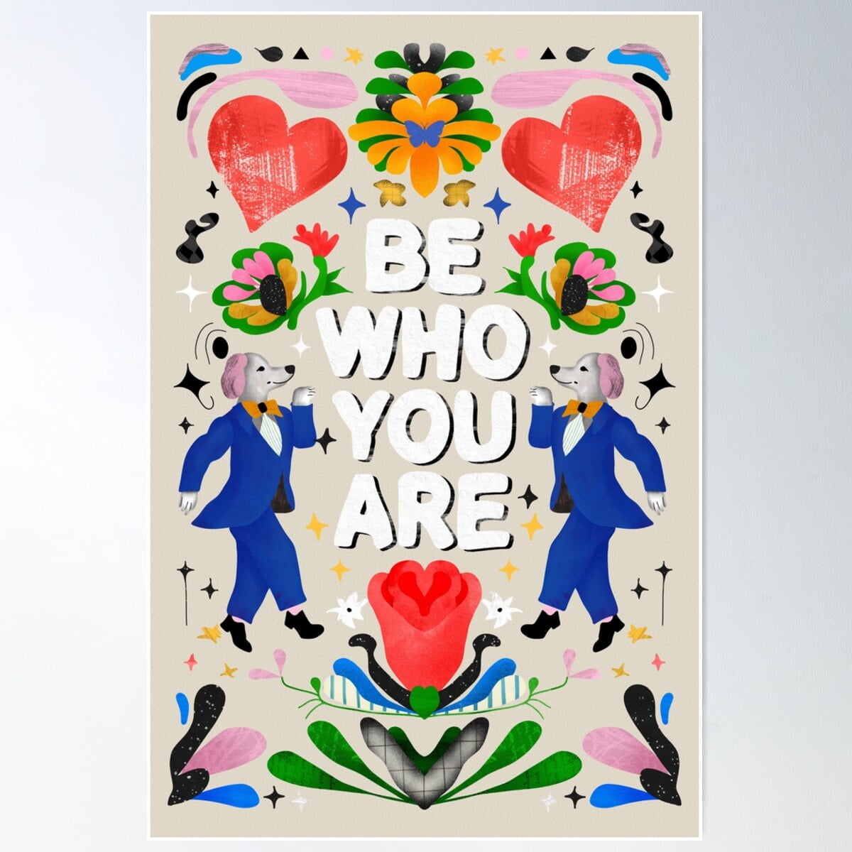 Be Who You Are Inspirational Art Poster Wall Art, Modern Wall Decor For ...