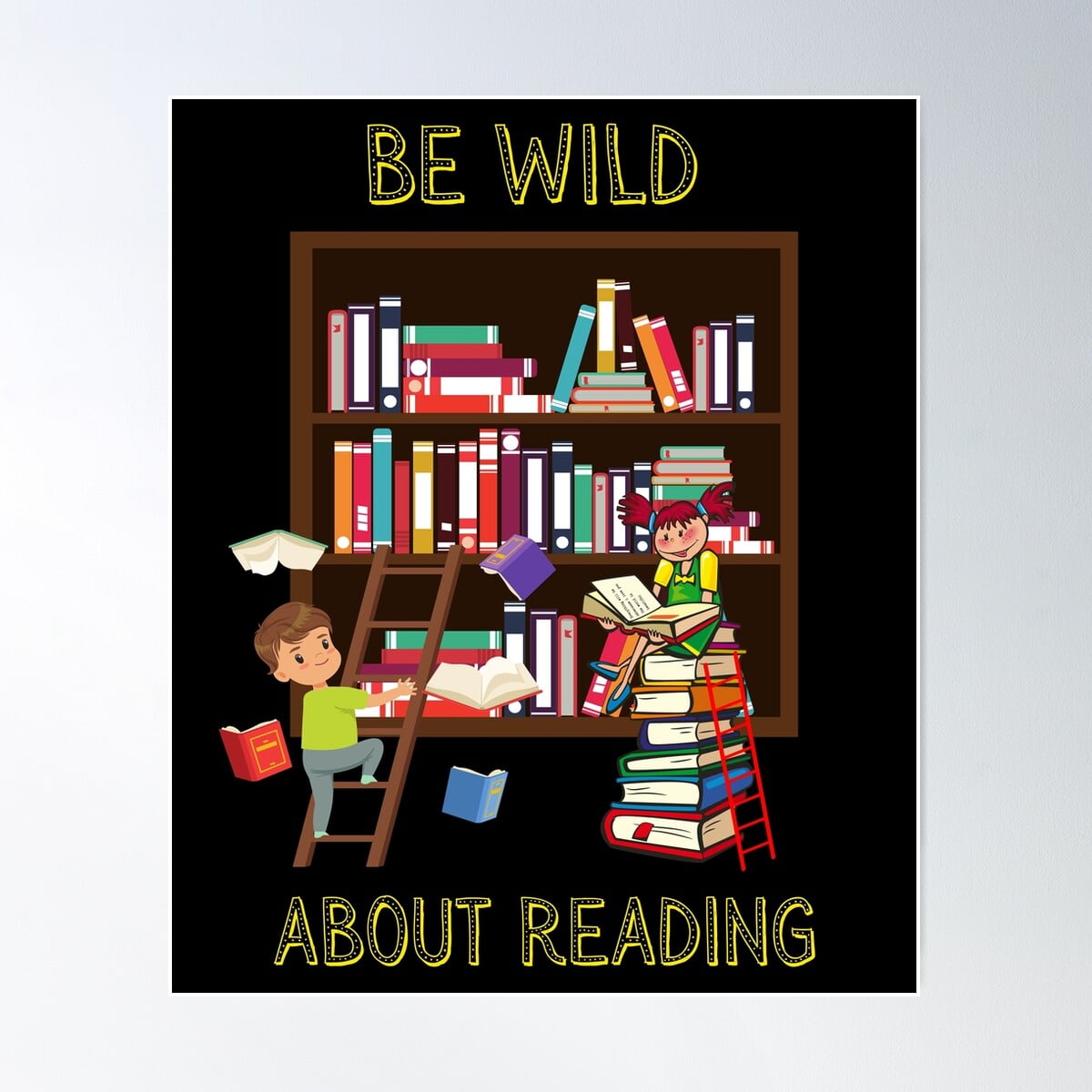 Be Wild About Reading. Poster Wall Art, Modern Wall Decor For Living ...